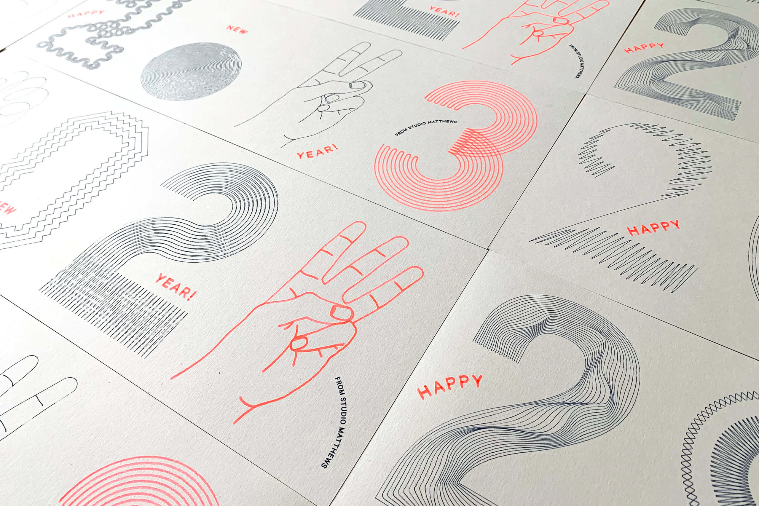 By the numbers: hand-crafting our New Year card — Studio Matthews